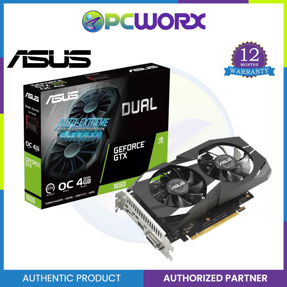Asus DUAL-GTX1650-O4GD6-P-V2 GTX1650 Dual OC V2 4GB GDDR6 | Shopee Philippines