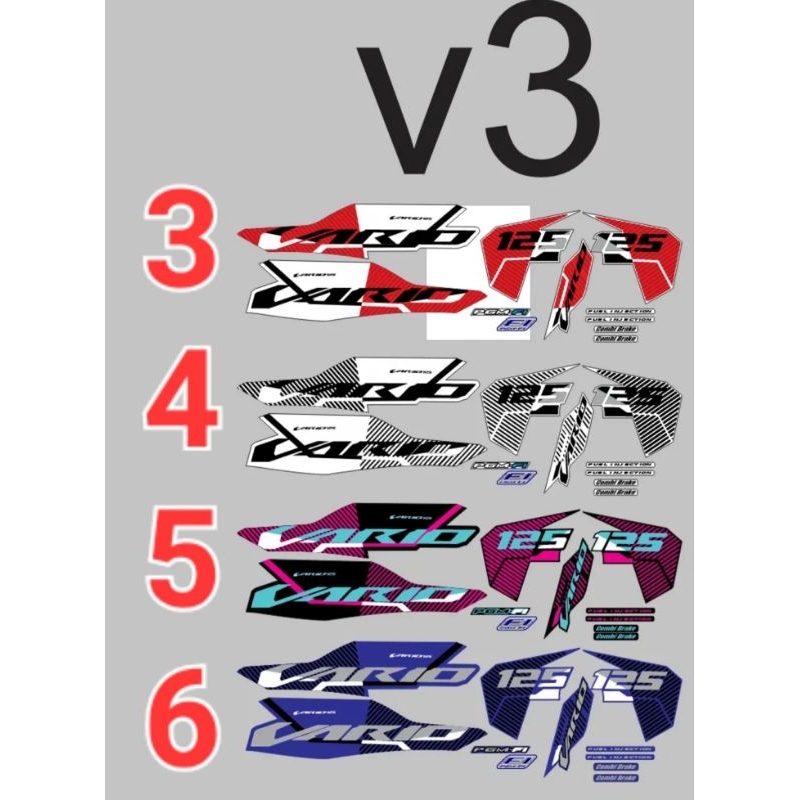 click version 3 decals | Shopee Philippines