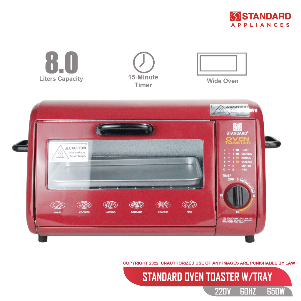 Standard Oven Toaster 8L Wide Capacity | Shopee Philippines