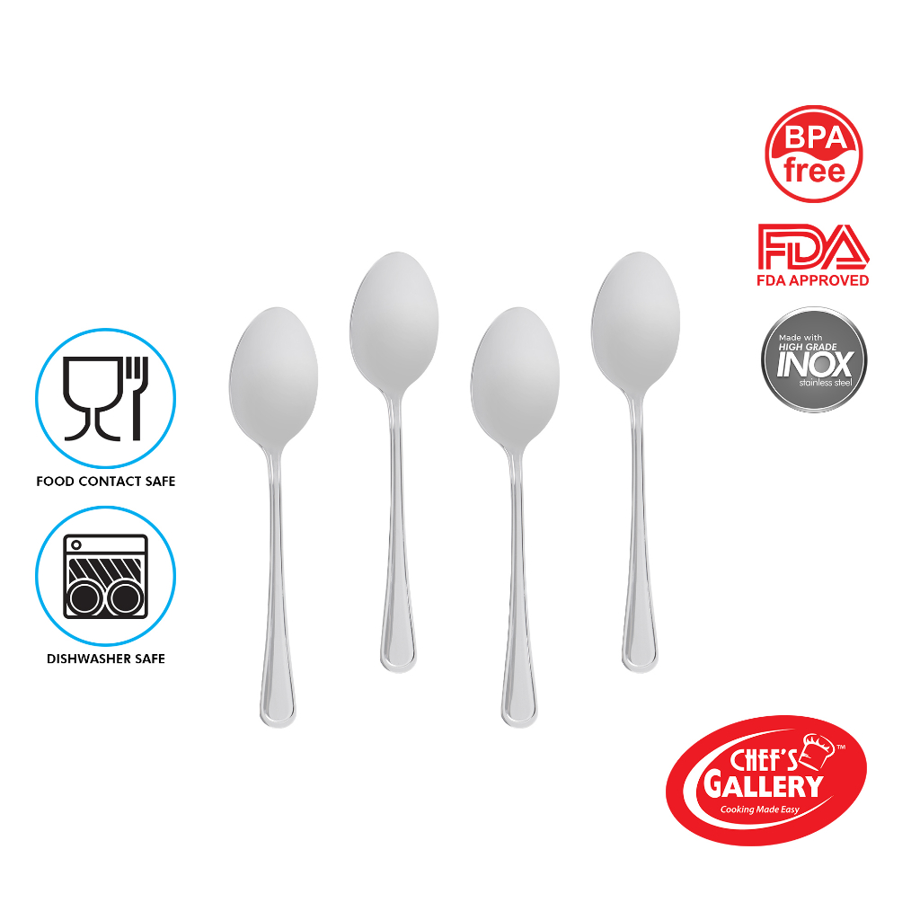 Chef's Gallery High Grade Inox Stainless Steel Dinner Spoon/Fork ...