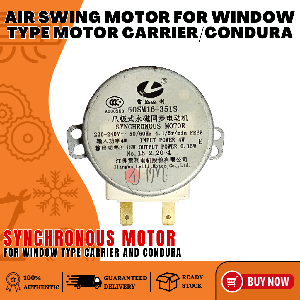 4HMC AIR SWING MOTOR FOR WINDOW TYPE MOTOR CARRIER/CONDURA SYNCHRONOUS ...