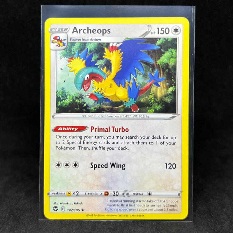Pokemon TCG Archeops Rare 147/195 2022 Sword & Shield Silver Tempest Trading Card | Shopee ...