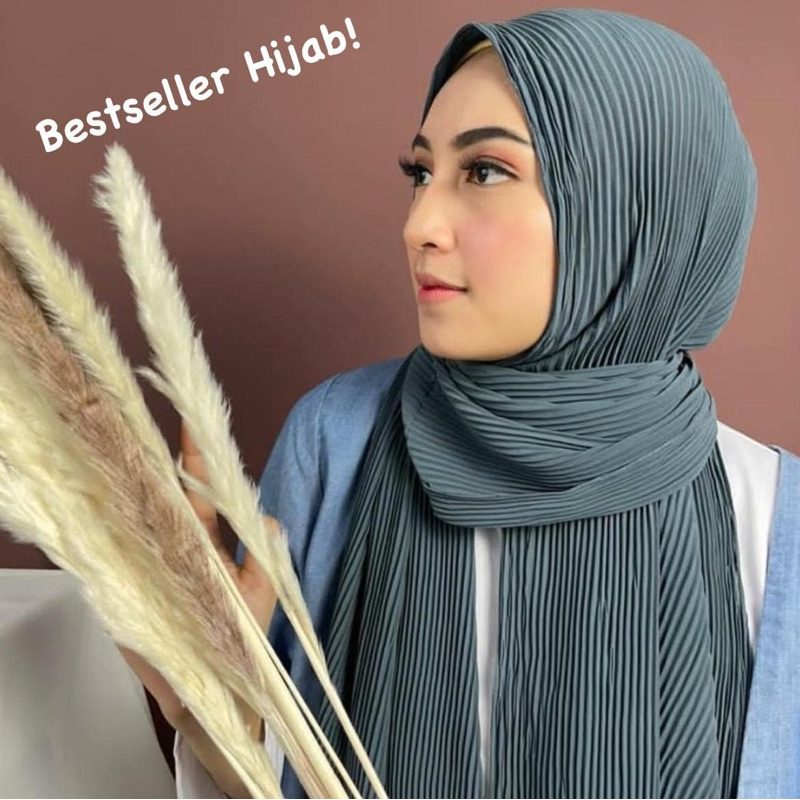 pleated electrict rectangle hijab shawl | Shopee Philippines