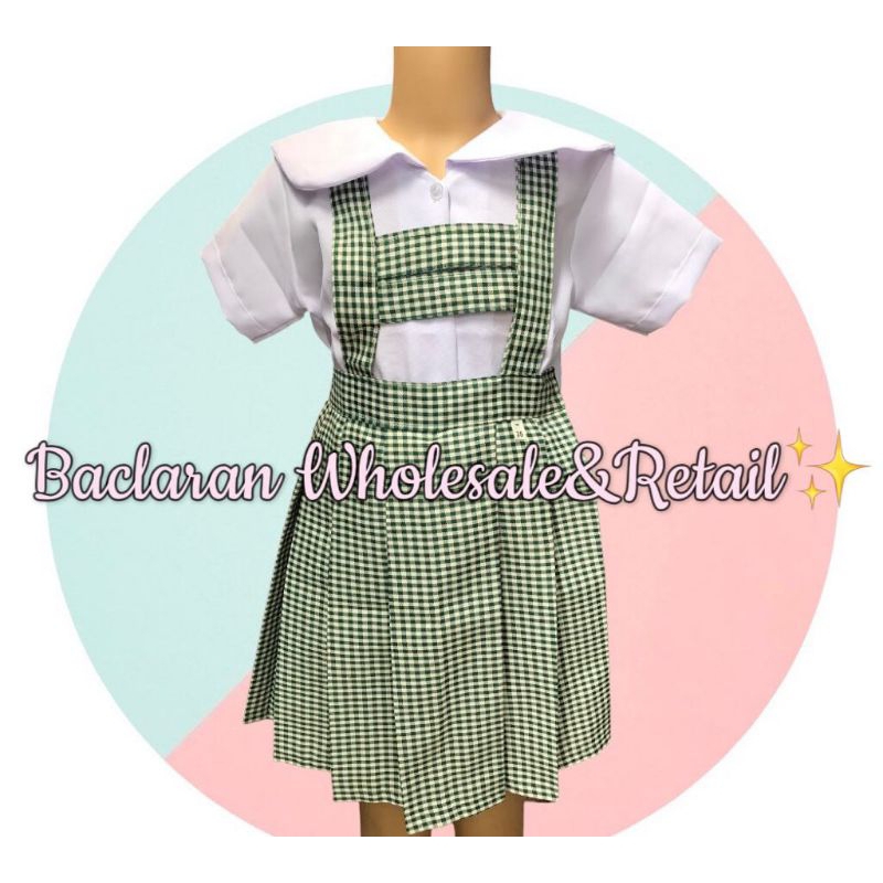 Terno chekerd School Uniform ( Black ,Red, ,Green) | Shopee Philippines