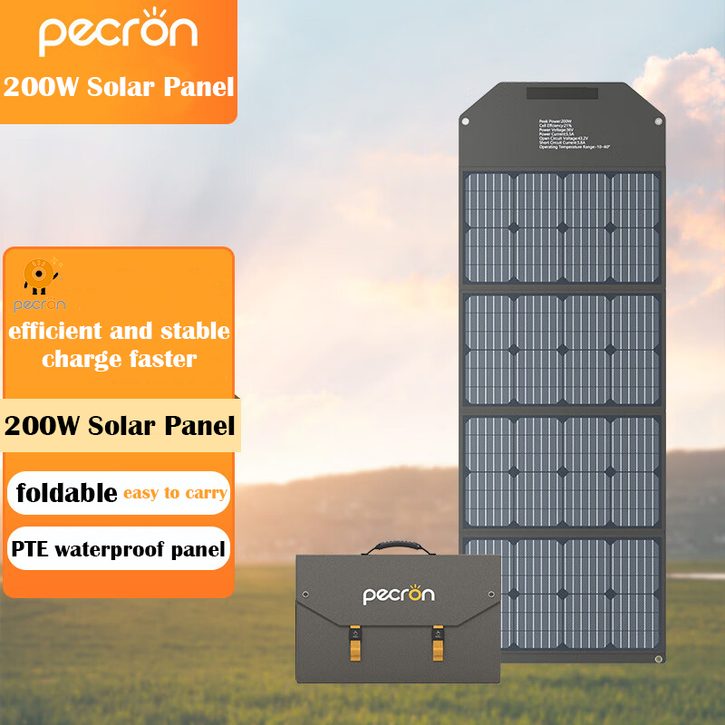 Pecron Foldable Solar Generator 18V 100W/ 36V 200W Portable Fast ...