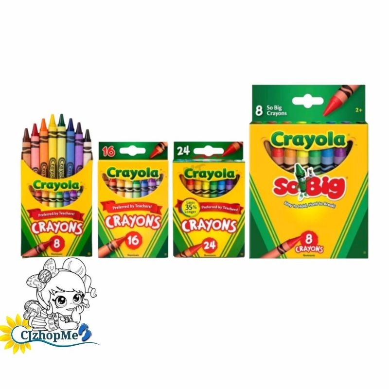 Crayons & Pastel set of 8, 16, or 24 Crayola colors LB-01-06 meetyou ...