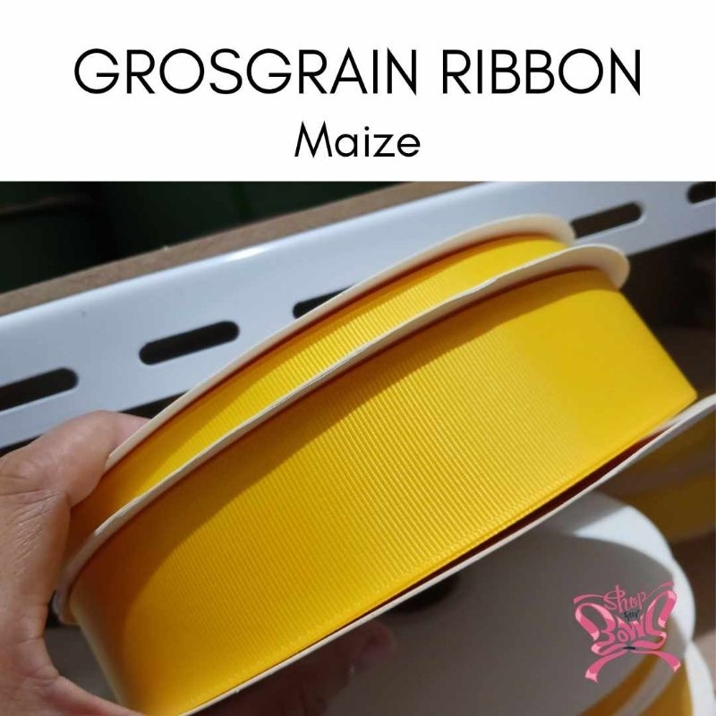 Yellow Grosgrain Ribbon - Maize Grosgrain Ribbon Premium Quality ...