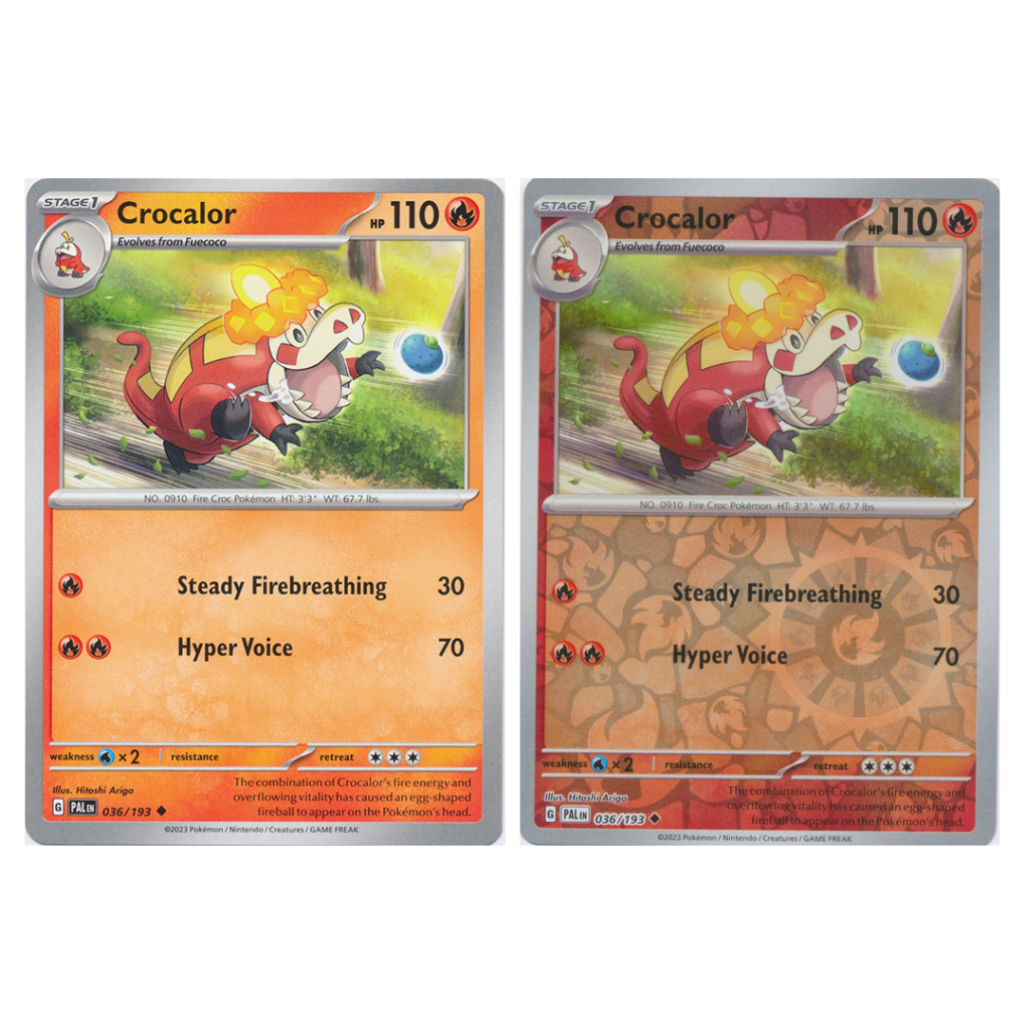 Crocalor 036/193 - Regular Rev Holo Uncommon - SV02: Paldea Evolved ...