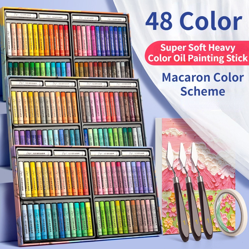 Oil Pastels Heavy Color Oil Painting Stick Super Soft Drawing Pen ...