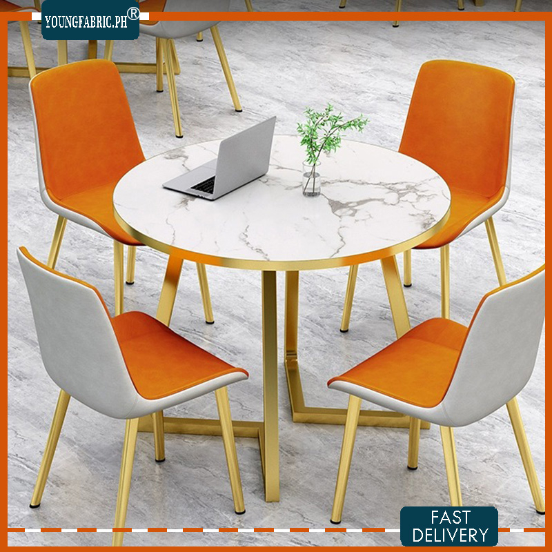 Nordic Minimalist Dining table Round Business Office Negotiation Table ...