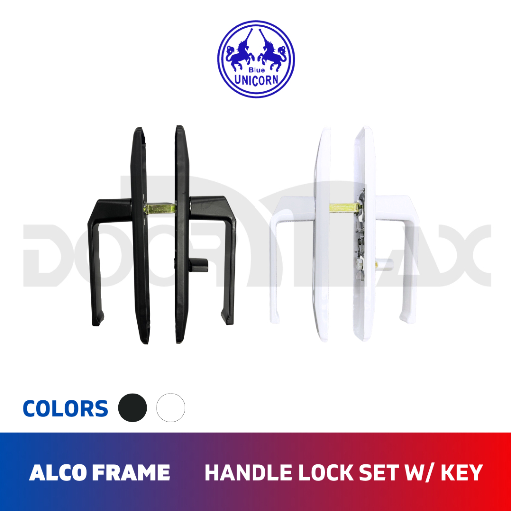 BLUE UNICORN Alco Frame Handle Lockset with Key for Aluminum Door ...