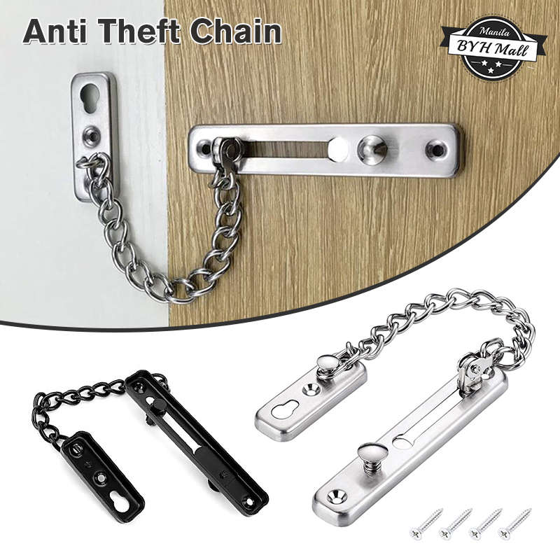 304 Stainless Steel Anti Theft Door Chain Lock Home Security Guard ...