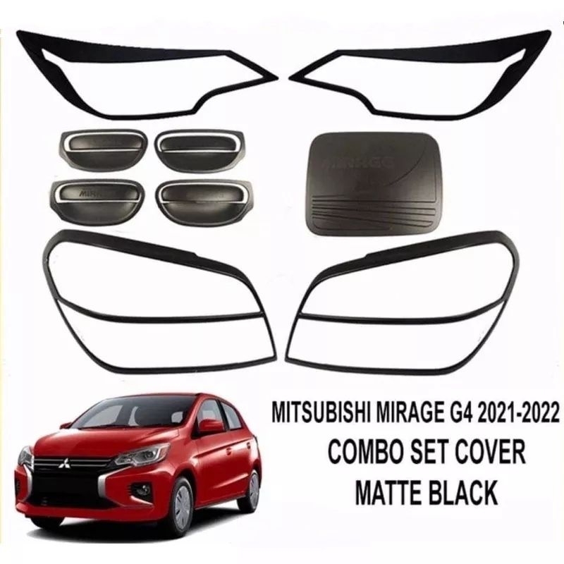 MYTHZKING | GARNISH COVER SET FOR MITSUBISHI MIRAGE G4 SEDAN 2022 2023 ...