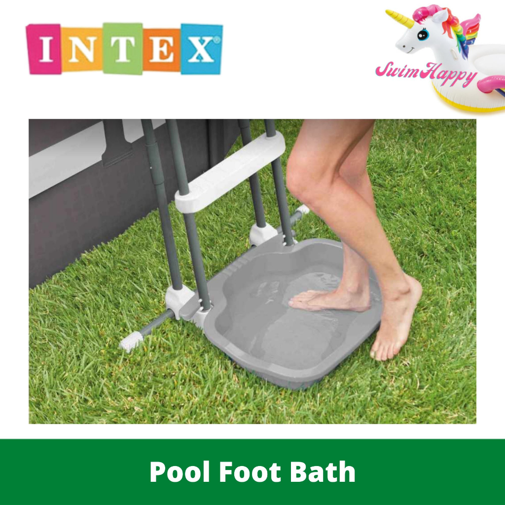 SwimHappy INTEX 29080E Pool Foot Bath - Gray - Size : 18 in x 22 in x 4 ...