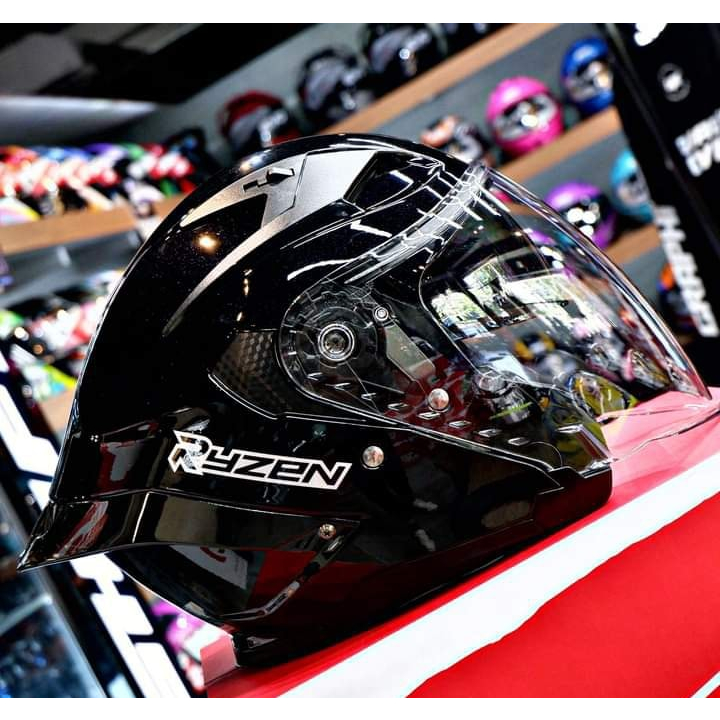 RYZEN HELMET ZX-700R MONO (HALF FACE DUAL VISOR) | Shopee Philippines