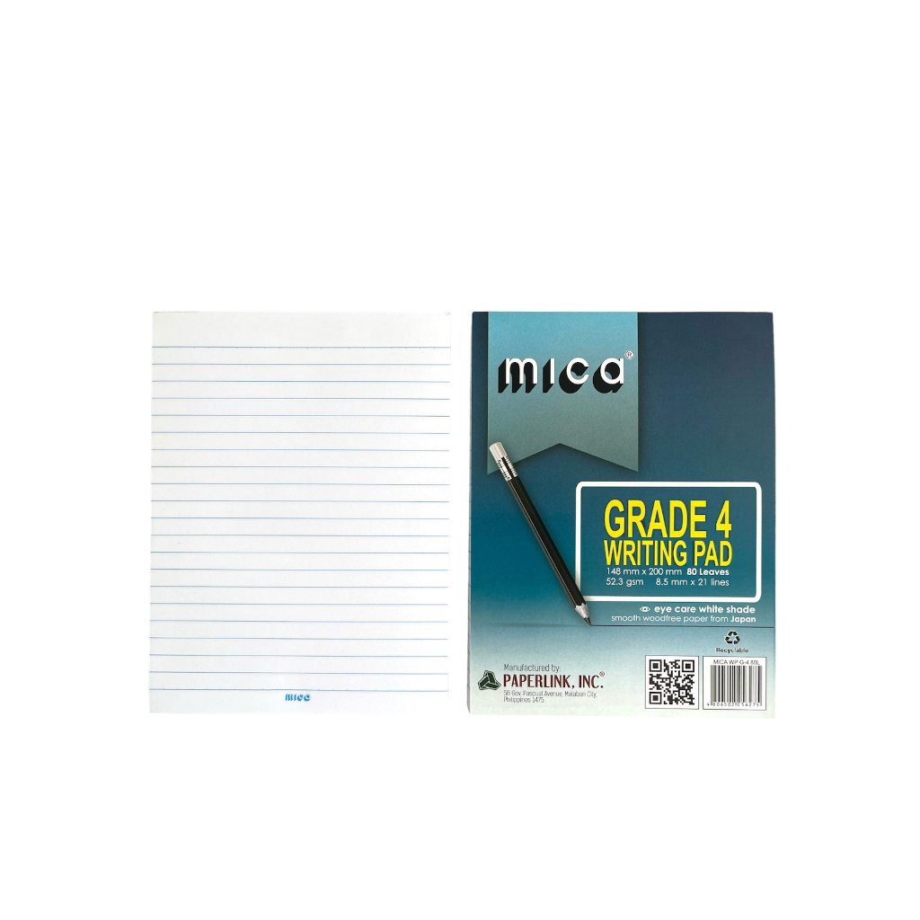 Mica Writing Pad 80 Lvs Grade 1,2,3,4 l (10 pads) Sold per Ream | Shopee Philippines