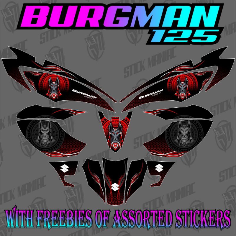 Suzuki Burgman 125 decals sticker, Laminated | Shopee Philippines