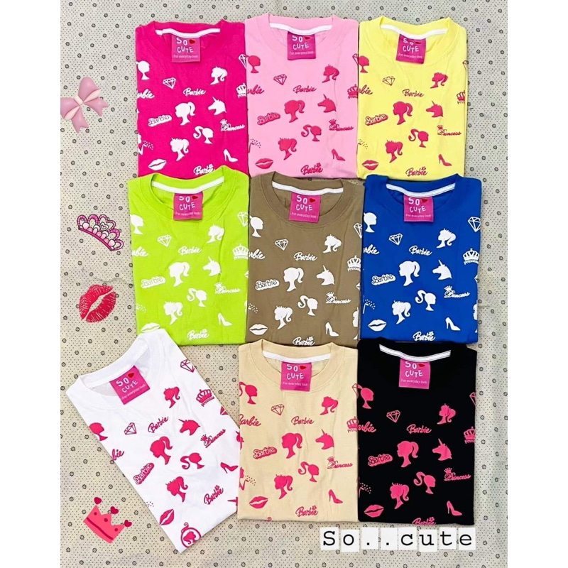 B A R B I E DESIGN SO CUTE BRAND OVERSIZED T-SHIRT | Shopee Philippines
