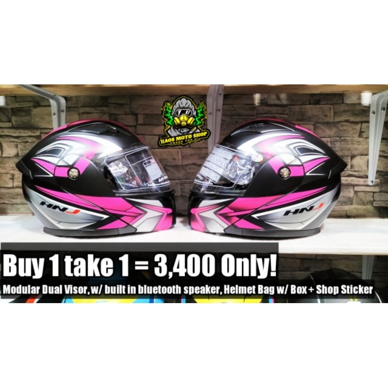 hnj modular dual visor w/ built in speaker | Shopee Philippines