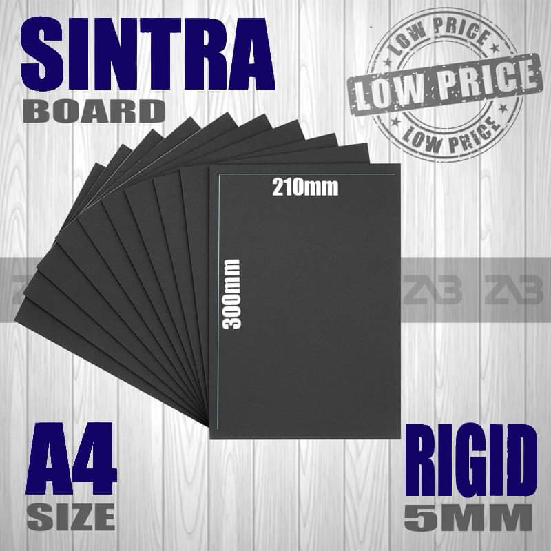 10 pcs 5mm Sintra Board Black RIGID A4 / A3 / A2 Size | Shopee Philippines