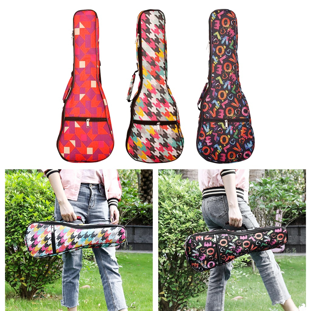 Ukulele Gig Bag Carry Handle Case for 23 inch Concert Ukulele Thick ...