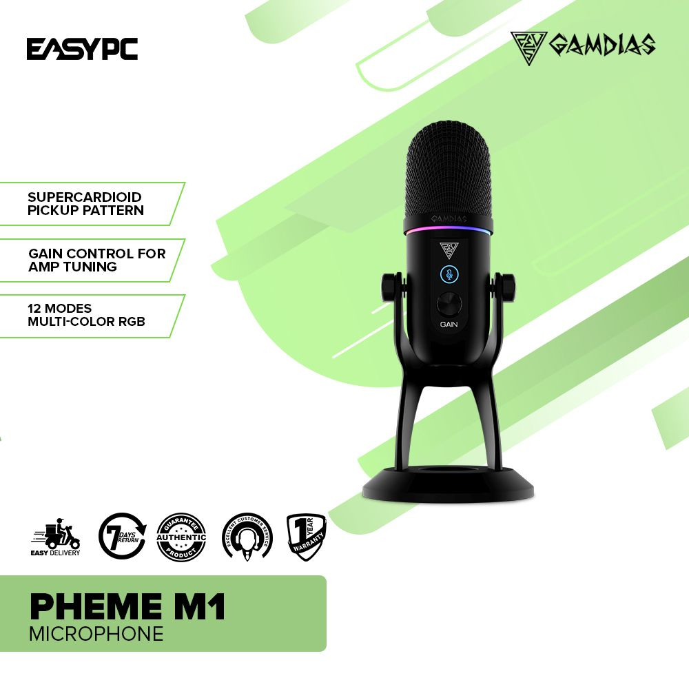 EasyPC| Gamdias PHEME M1 Streaming Microphone| Built-in Foldable ...
