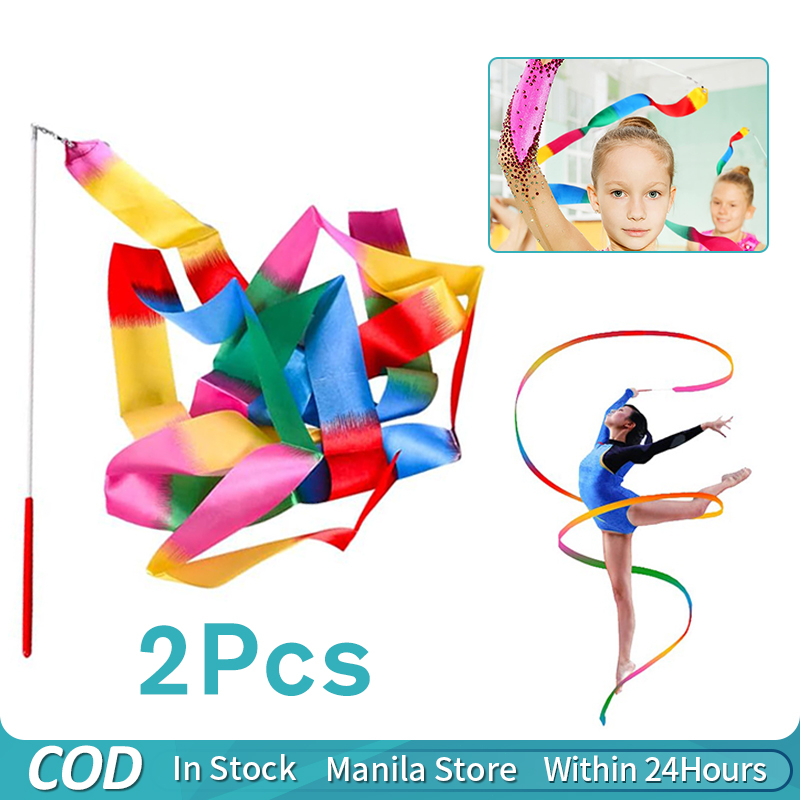 4m Dance Ribbons Streamers Colorful Kids' Gymnastics Ribbon Wands,for ...