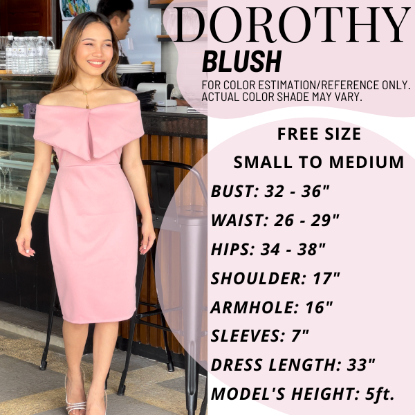 DOROTHY OFF SHOULDER MINIMALIST BRIDESMAID ENTOURAGE DRESS FREE SIZE ...