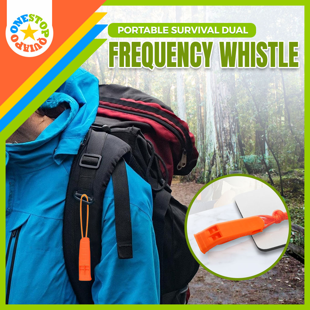 OSQ Dual Frequency Rescue Survival Emergency Orange Whistle | Shopee ...