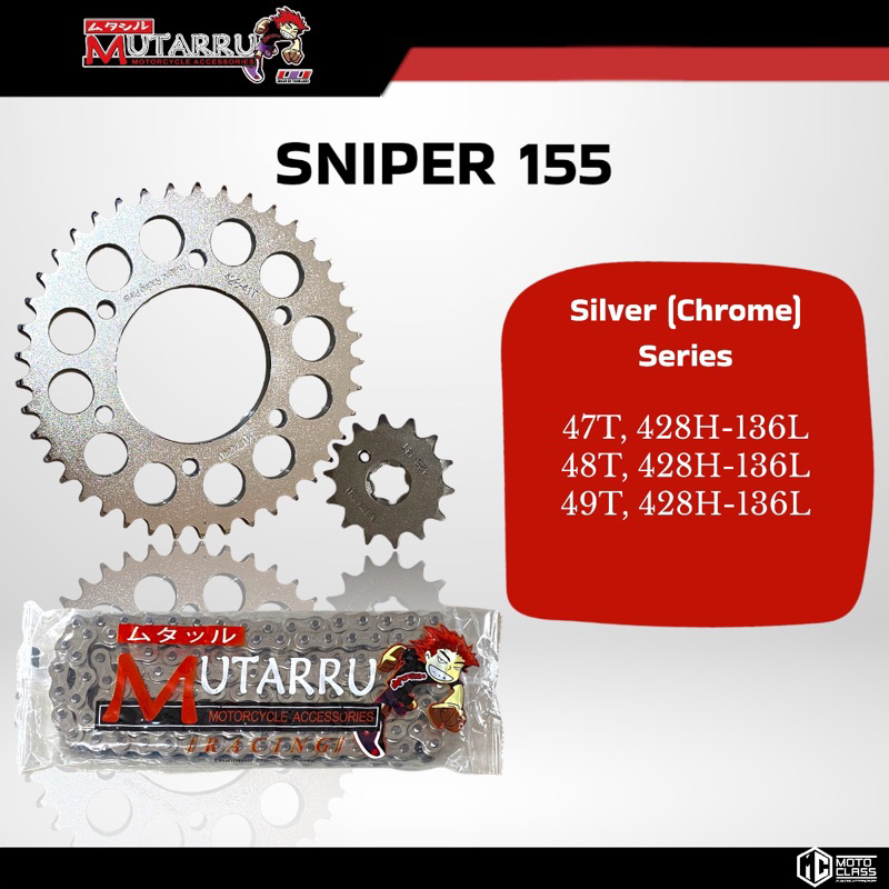 MUTARRU CHAINSET SNIPER155 SILVER SERIES | Shopee Philippines