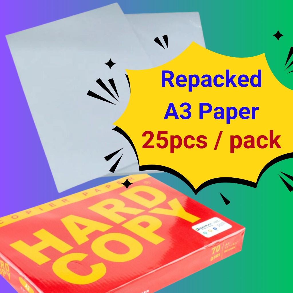 A3 Paper - Repacked to 25pcs/pack (subs 20 70gsm) | Shopee Philippines