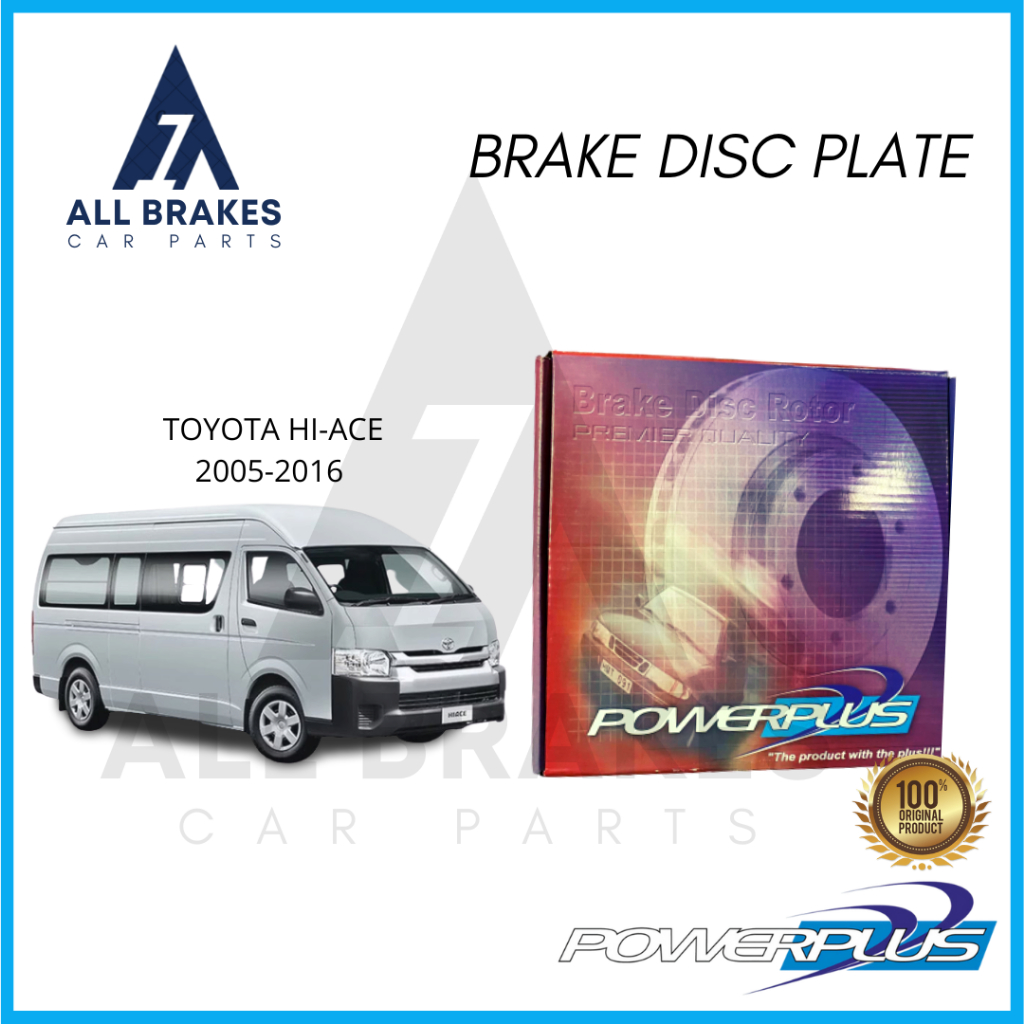 Powerplus Rotor Disc Brake Plate Front for Toyota HI-ACE 2005-2016 (PRD ...