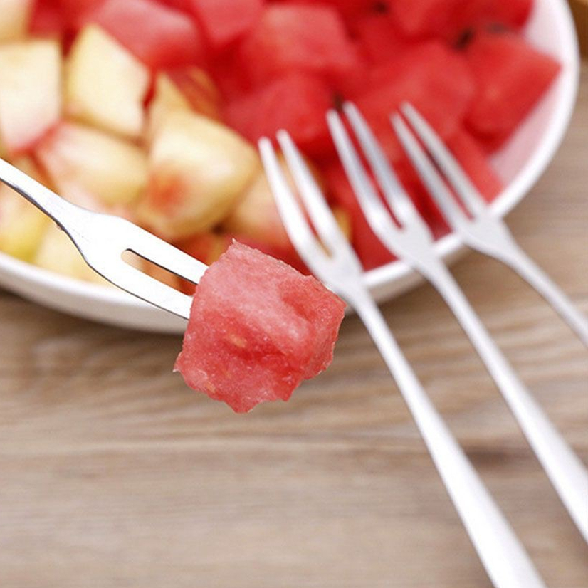 1pc fruit fork finger food fork cutlery utensils use stainless steel ...