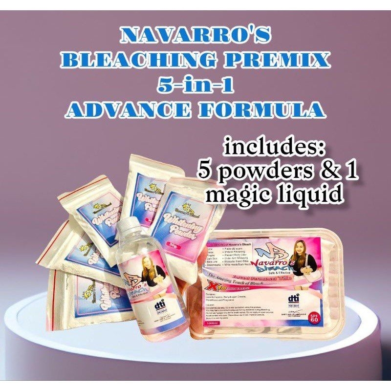 Navarro Bleaching mix powder New Improve Products | Shopee Philippines