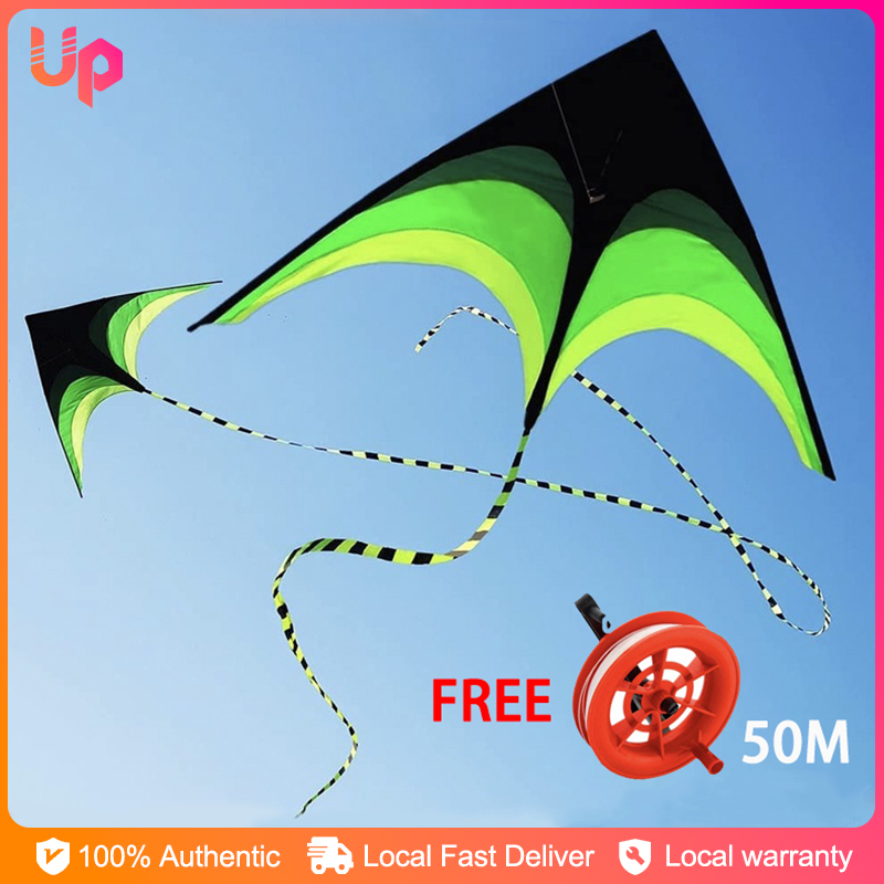 Long Tail Rainbow Kite With Kite String 50m Outdoor Kites Flying Toys ...