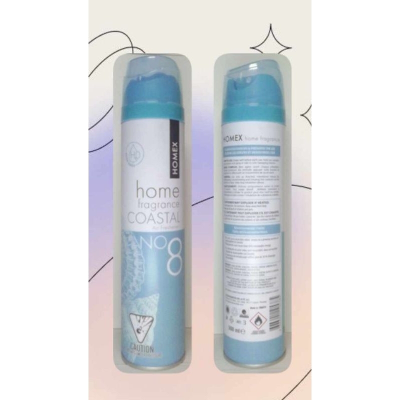 HOMEX HOME FRAGRANCE COASTAL AIR FRESHENER NO. 8, 300ML | Shopee Philippines