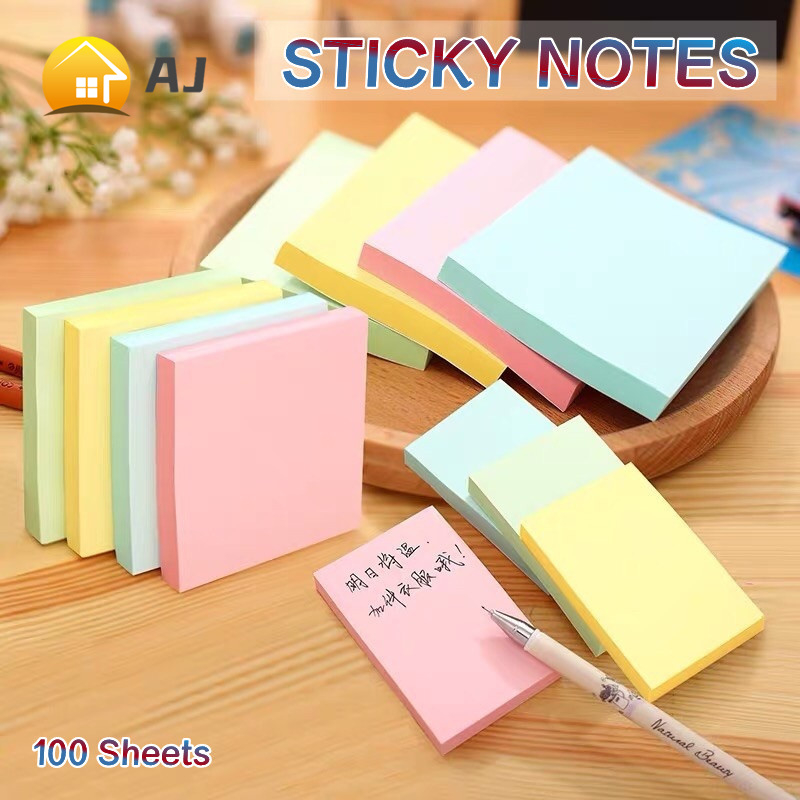 100 Sheets Student Sticky Note Cute Portable Small Book Korean Creative ...