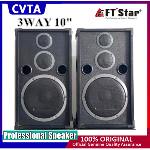 FT STAR- Speaker set 10 inches with box 3 way 10'' for karaoke | Shopee ...
