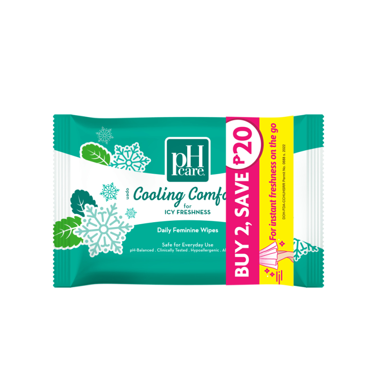 pH Care Daily Feminine Wipes Cooling Comfort 10s x 2 packs (Save P20 ...