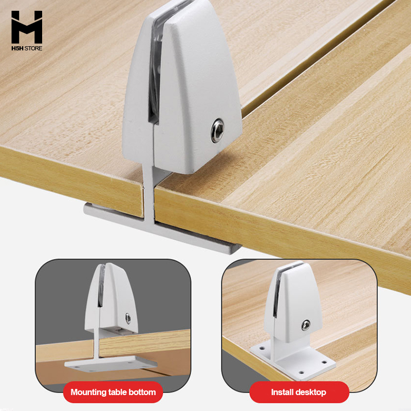 H5H Office Desk Partition Support Bracket Shelf Clip Clamp Holder ...