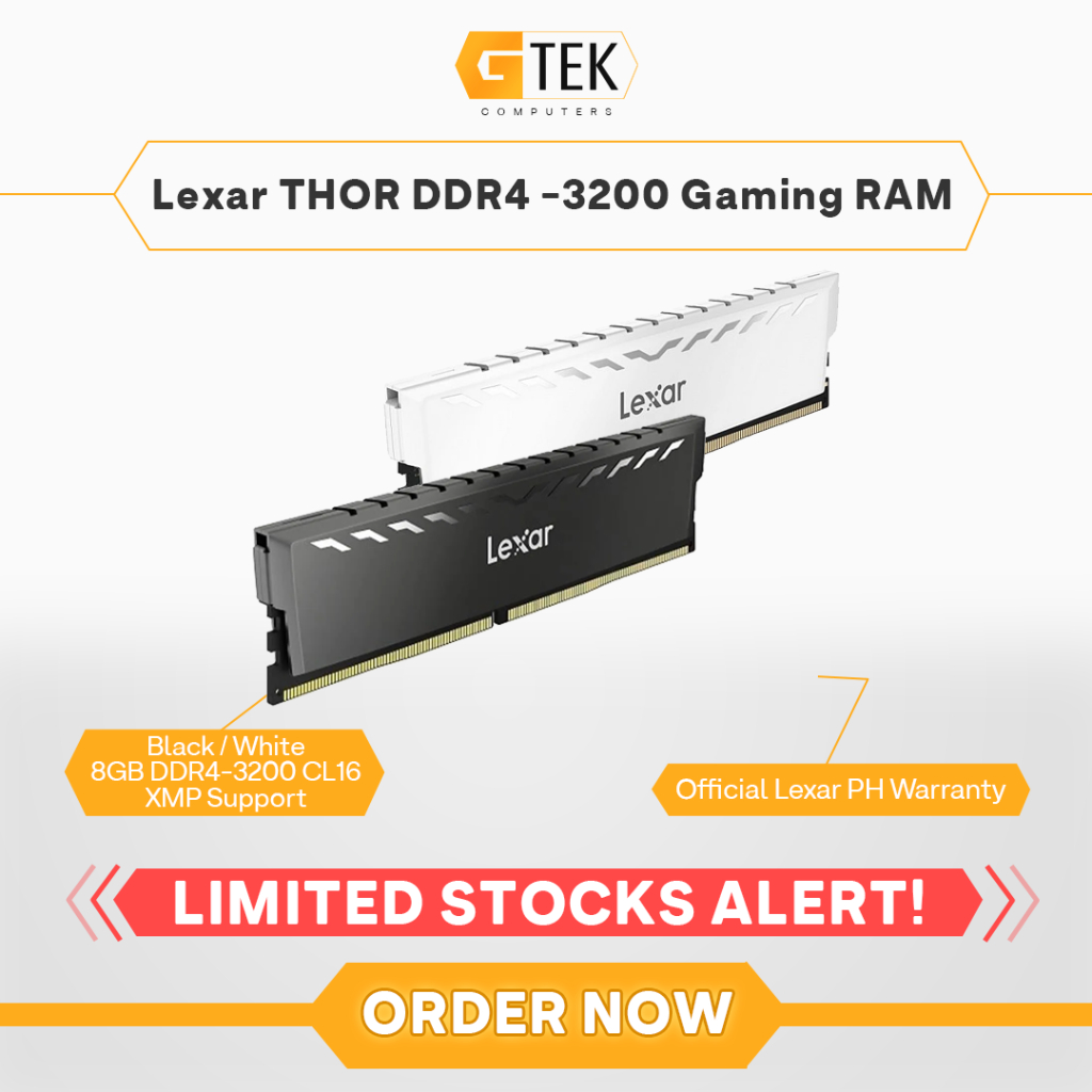 Lexar Thor 8GB 16GB 32GB (2x16GB) DDR4-3200 CL16 / DDR4-3600 CL18 ...