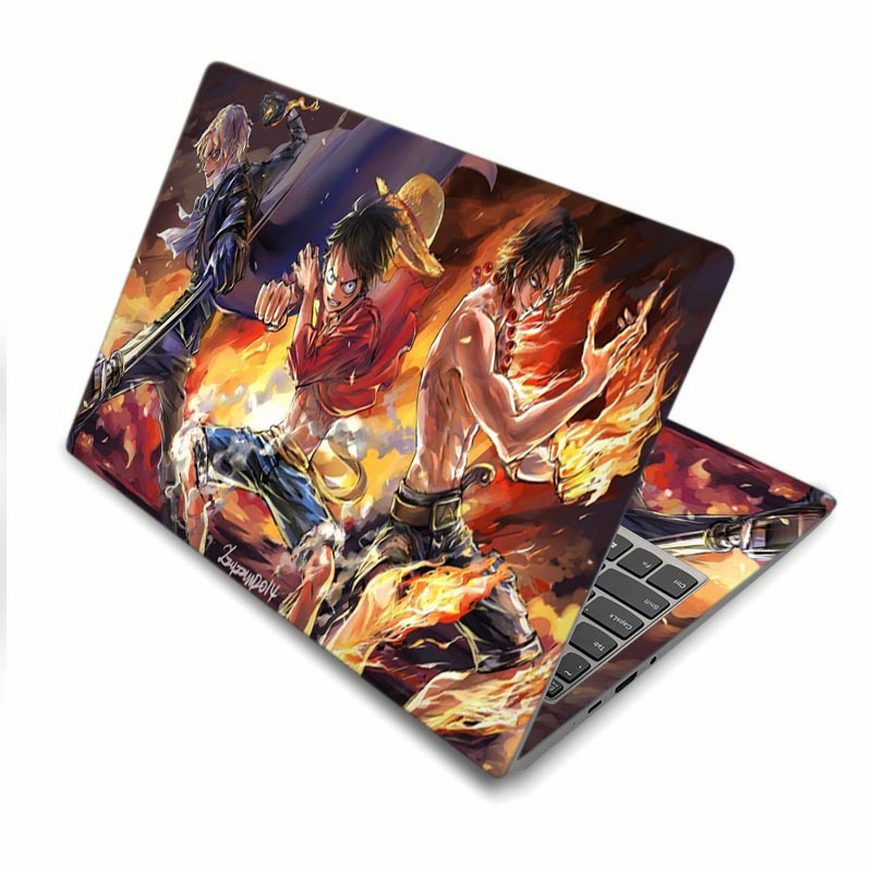 One Piece Anime Laptop Sticker Cover Skin Luffy Zoro 2 Sheets Decals ...
