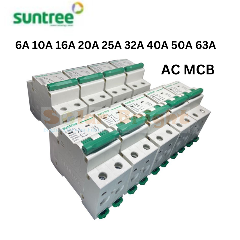SUNTREE AC MCB 230V AC 6A 10A 16A 20A 32A 40A 50A 63A DIN RAIL TYPE ...