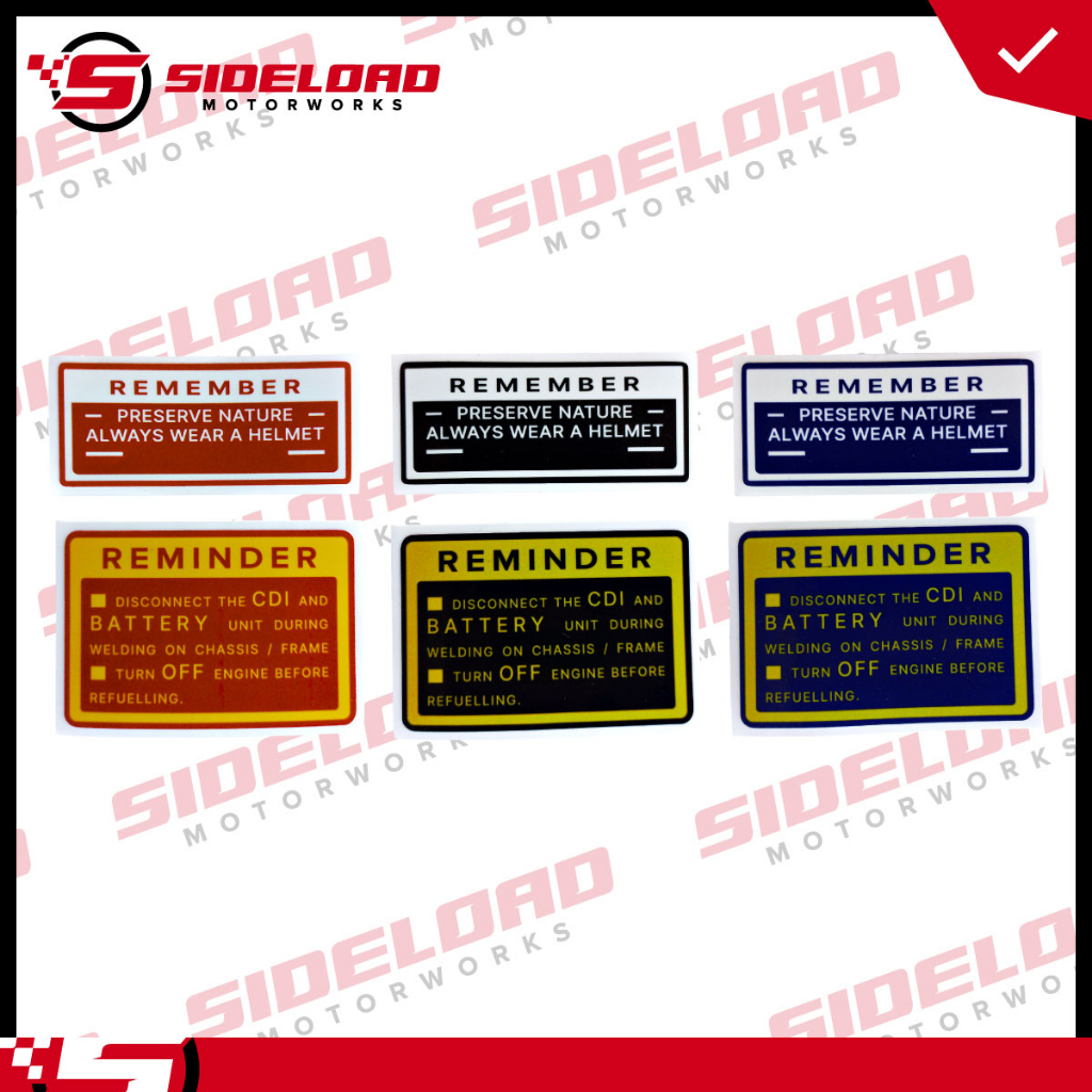 Honda TMX 155 Reminder / Remember Sticker | Shopee Philippines