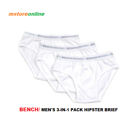 Bench/ Men's 3-in-1 Hipster Brief White | Shopee Philippines