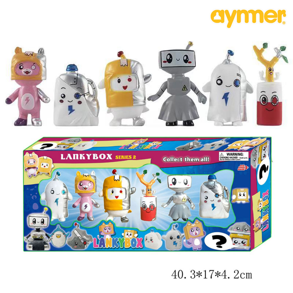 Aynmer 1/6pc Lankybox Action Figure Toy Cyborg Boxy Foxy Rocky Lankybot ...