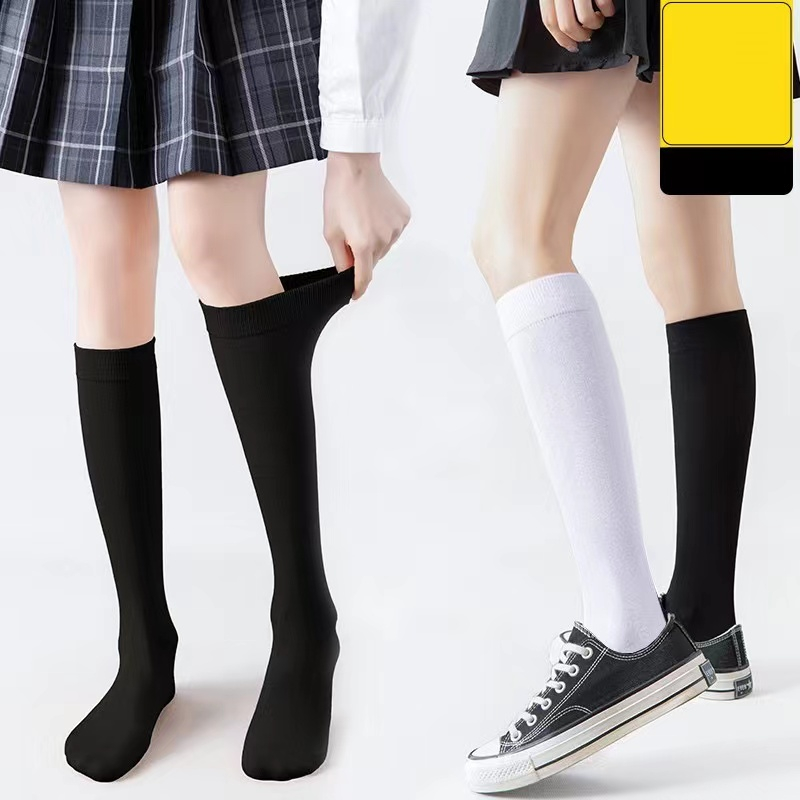 Knee Long Student’s Socks whitesock College Style Girls Stockings ...