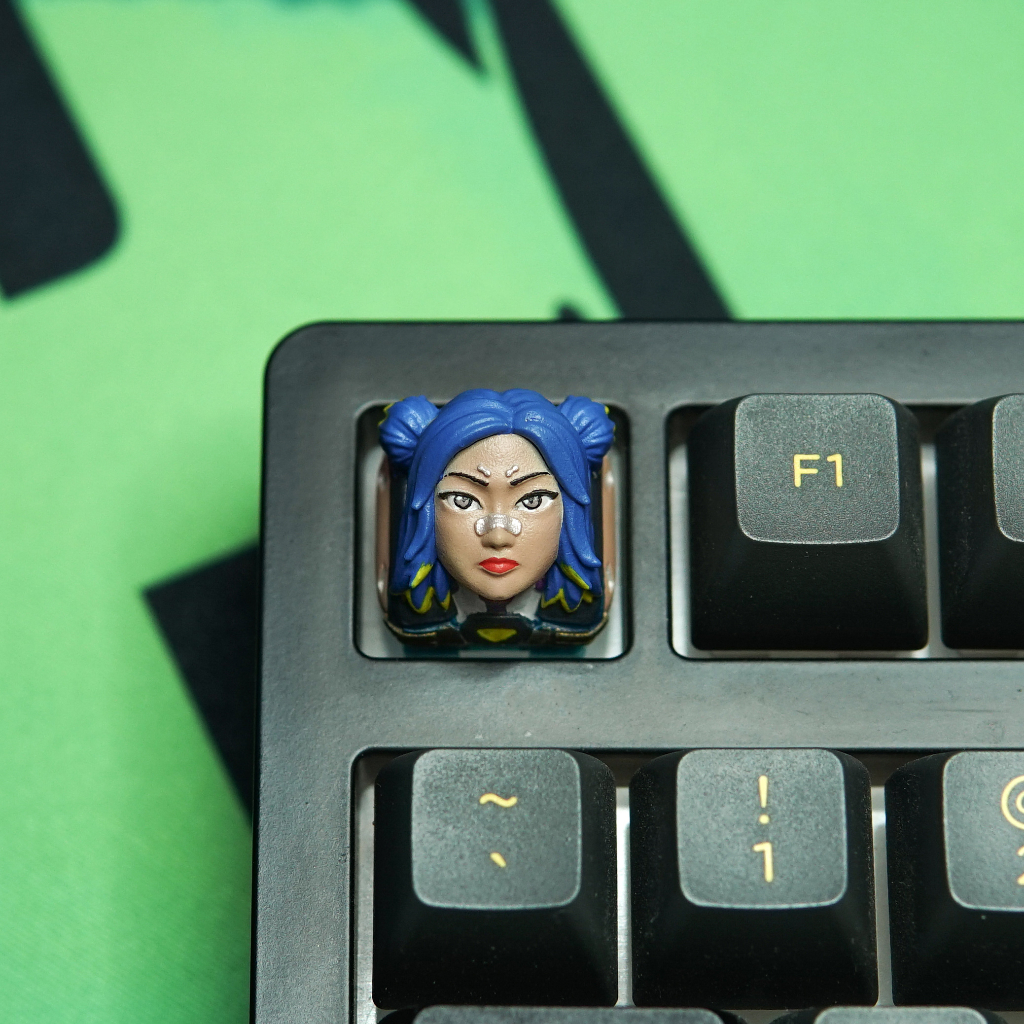 Valorant Neon artisan keycaps Mechanical keyboard Resin cast | Shopee ...