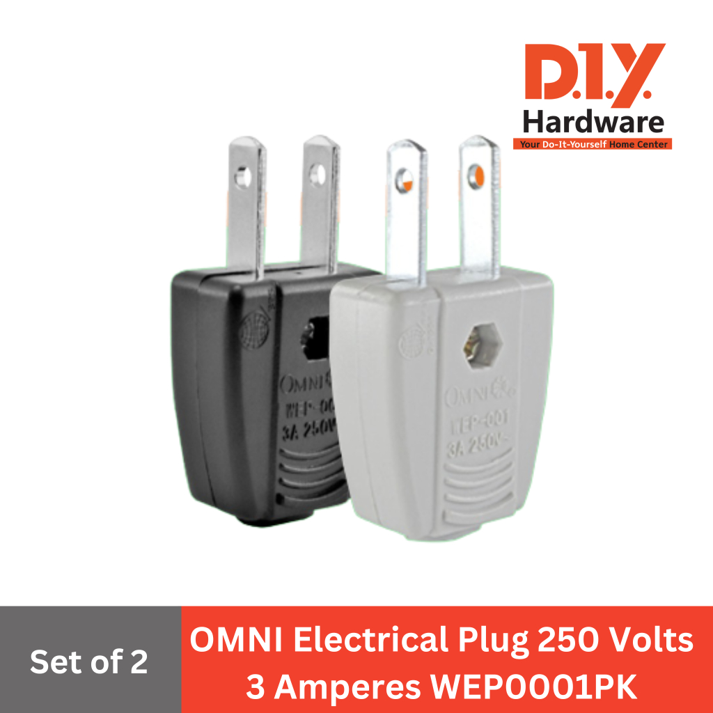 OMNI Electrical Plug 250 Volts 3 Amperes WEP0001PK Set of 2 | Shopee ...