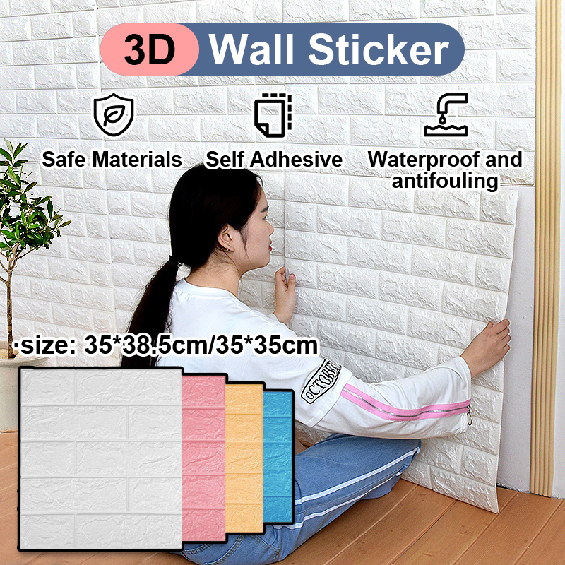 3D wallpaper stickers waterproof room decoration wallpaper wall ...